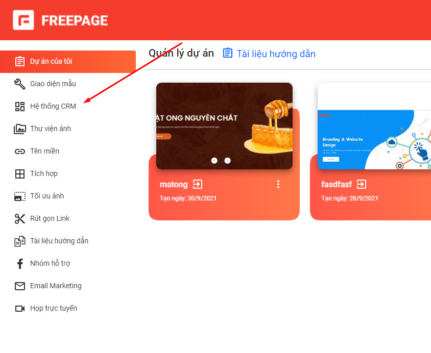 Tạo Form đặt hàng FreePage CRM | Wiki Freepage