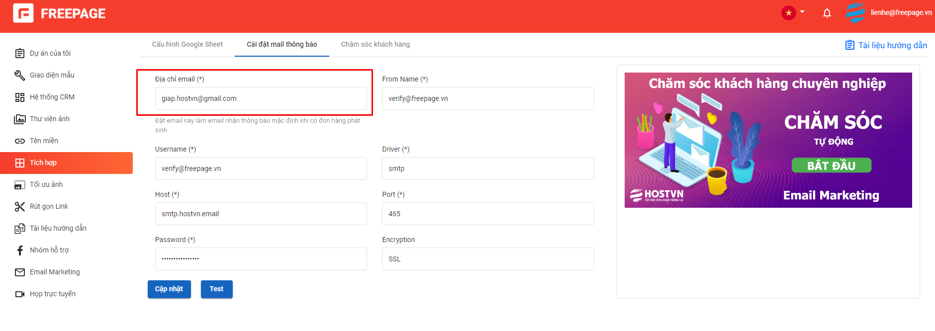 Tạo Form đặt hàng FreePage CRM | Wiki Freepage